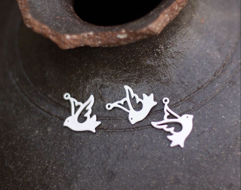 Cute Mini Birds 2white Bird Charm is Same With This One. - Etsy