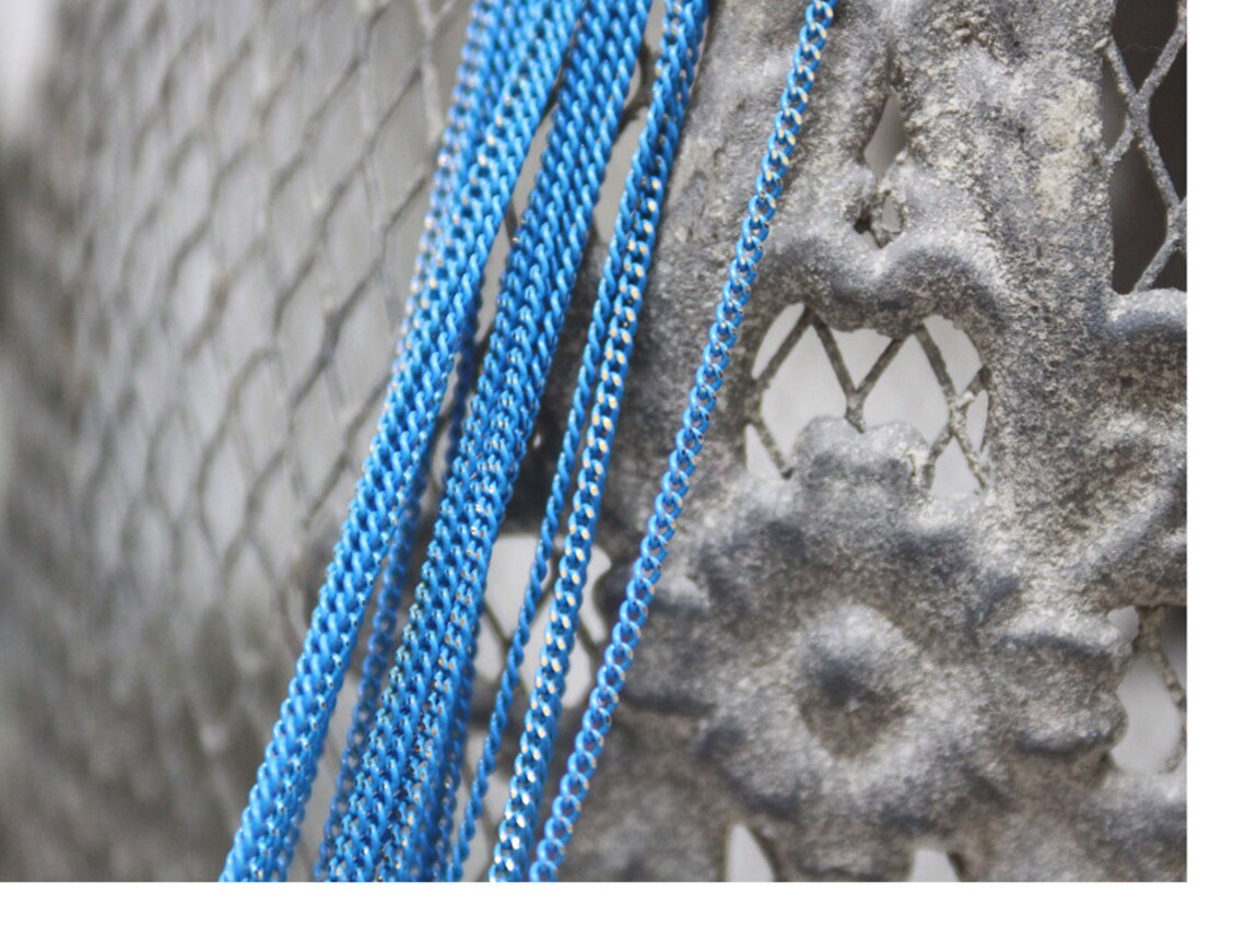 The Shiny Sky Blue Chain - Etsy