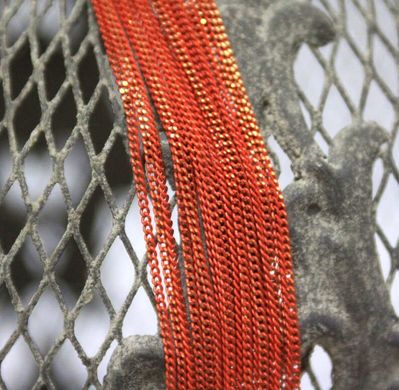 The Shiny Orange Chain - Etsy
