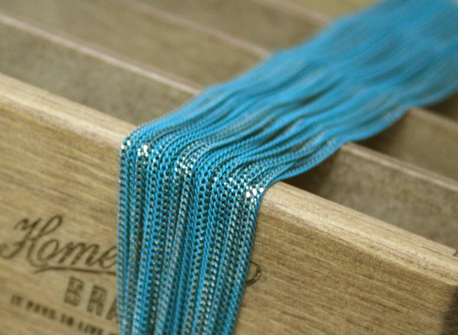 The shiny bluish green chain | Etsy