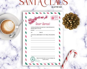 Printable Letter to Santa: Christmas Wish List (digital Download) - Etsy