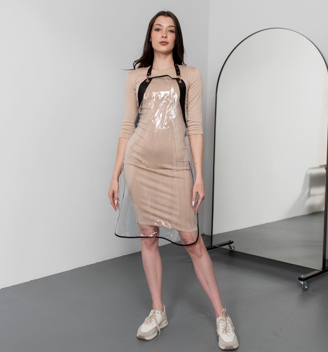 Hairdresser Transparent Apron, Clear Apron for Beauty Salon, Unisex ...