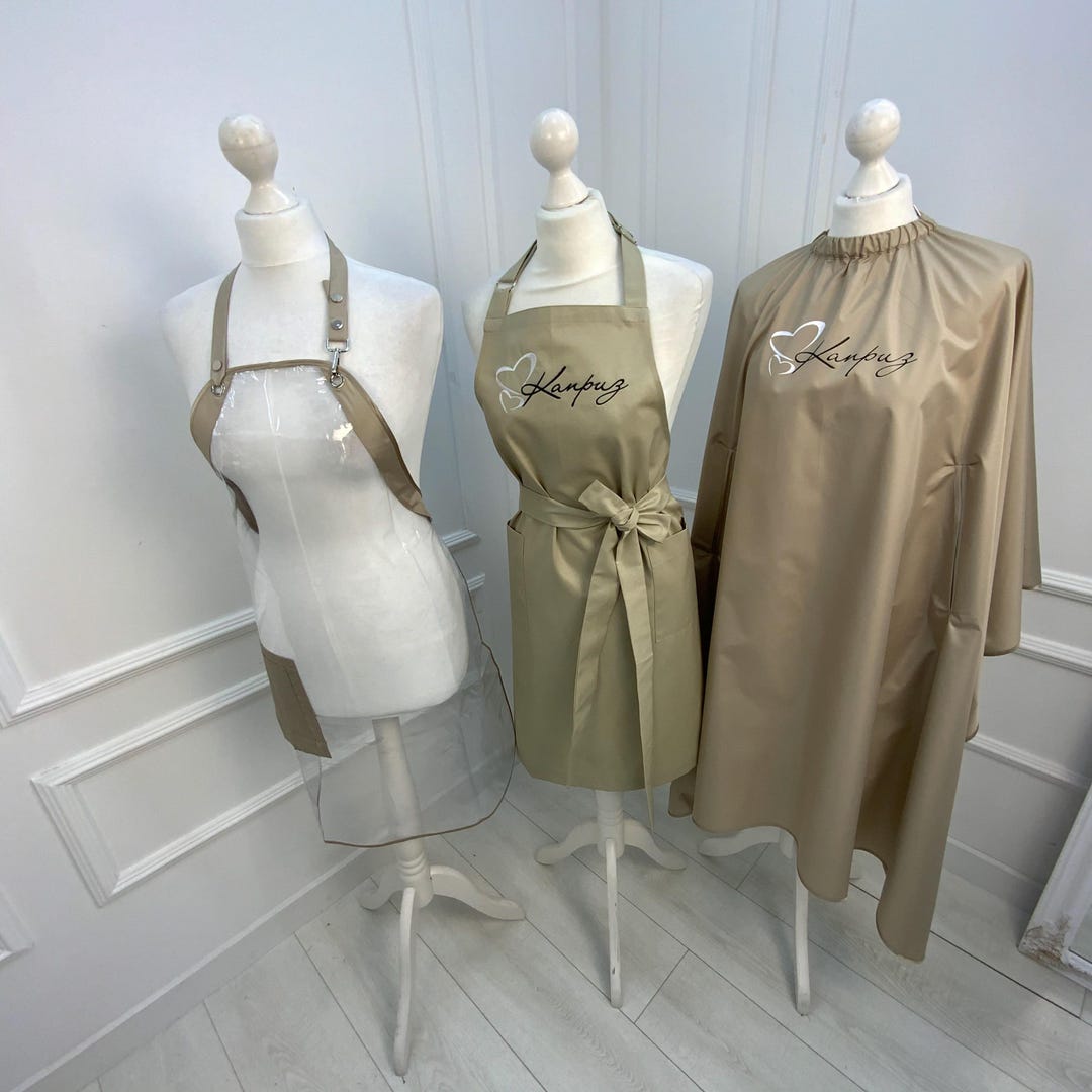 Personalized Barber Cape and Waterproof Apron Set, Custom Salon ...