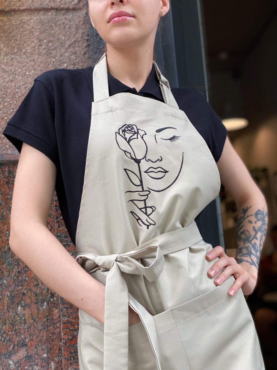 Custom Salon Apron With Name, Personalized Barber Apron, Stylish ...