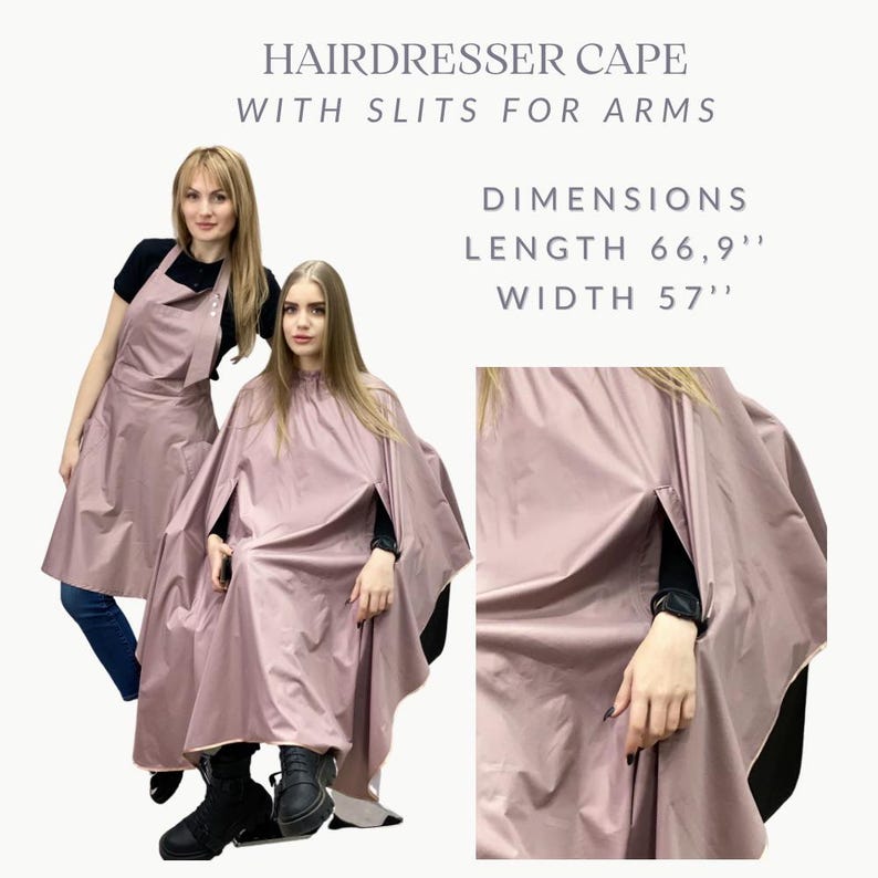 Logo Branded Set Cape and Apron, Personalized Hairdressing Gown With ...