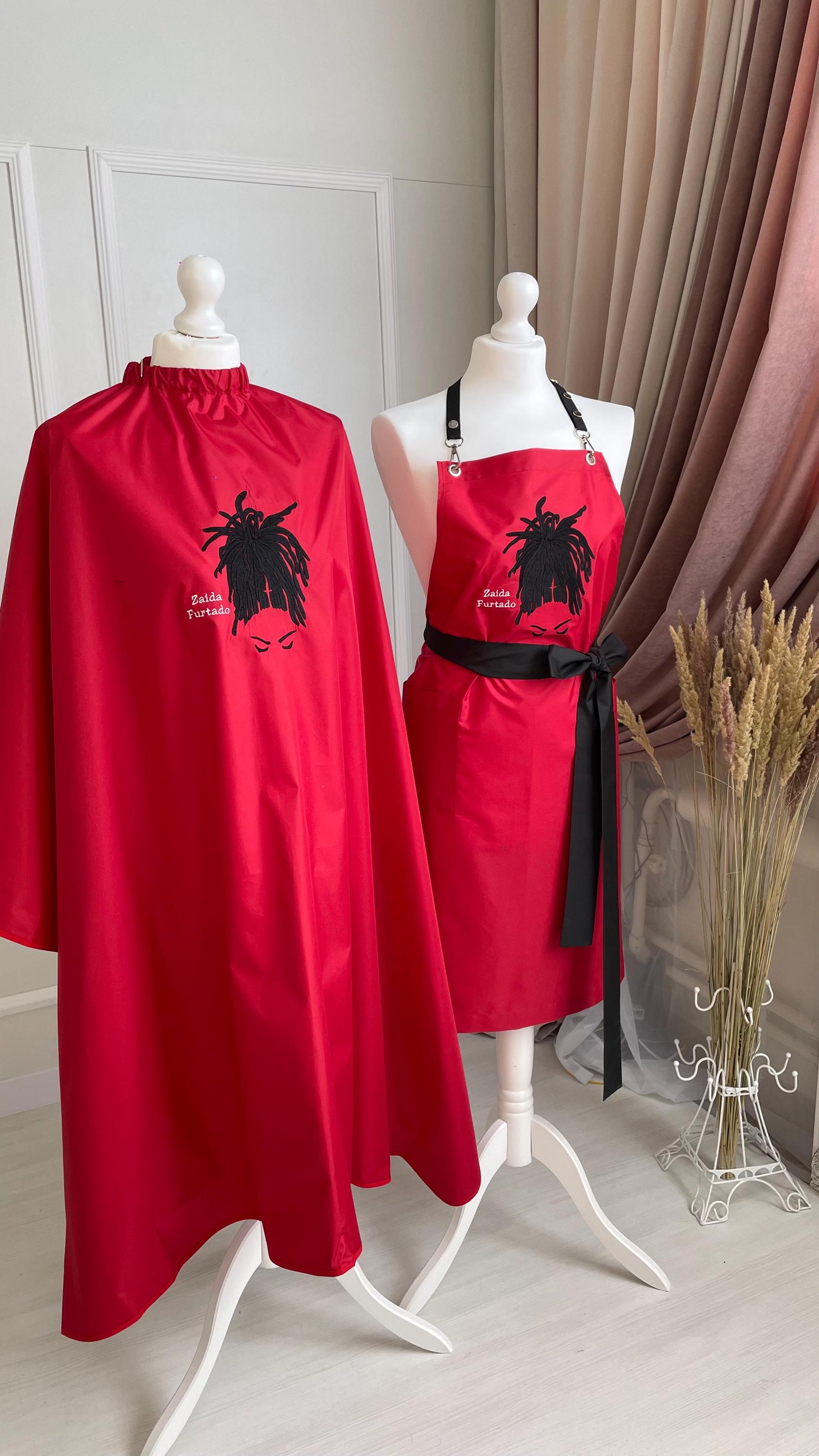Personalised Logo Salon Cape and Apron, Barber Hairdressing Gown, Buty ...