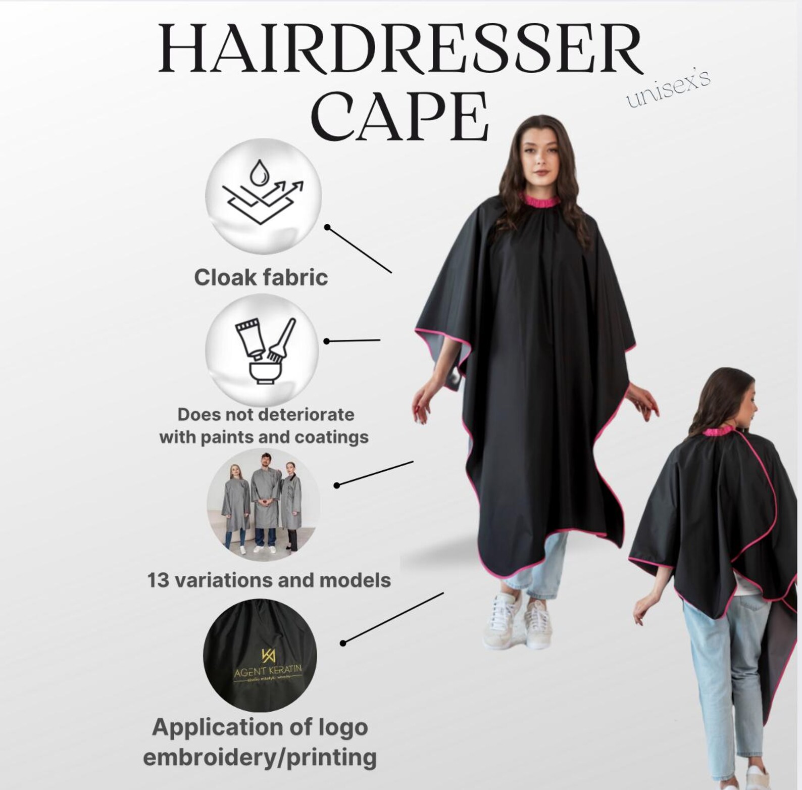 Custom Salon Capes, Embroidery Apron, Pvc Apron, Hair Cutting Cape ...