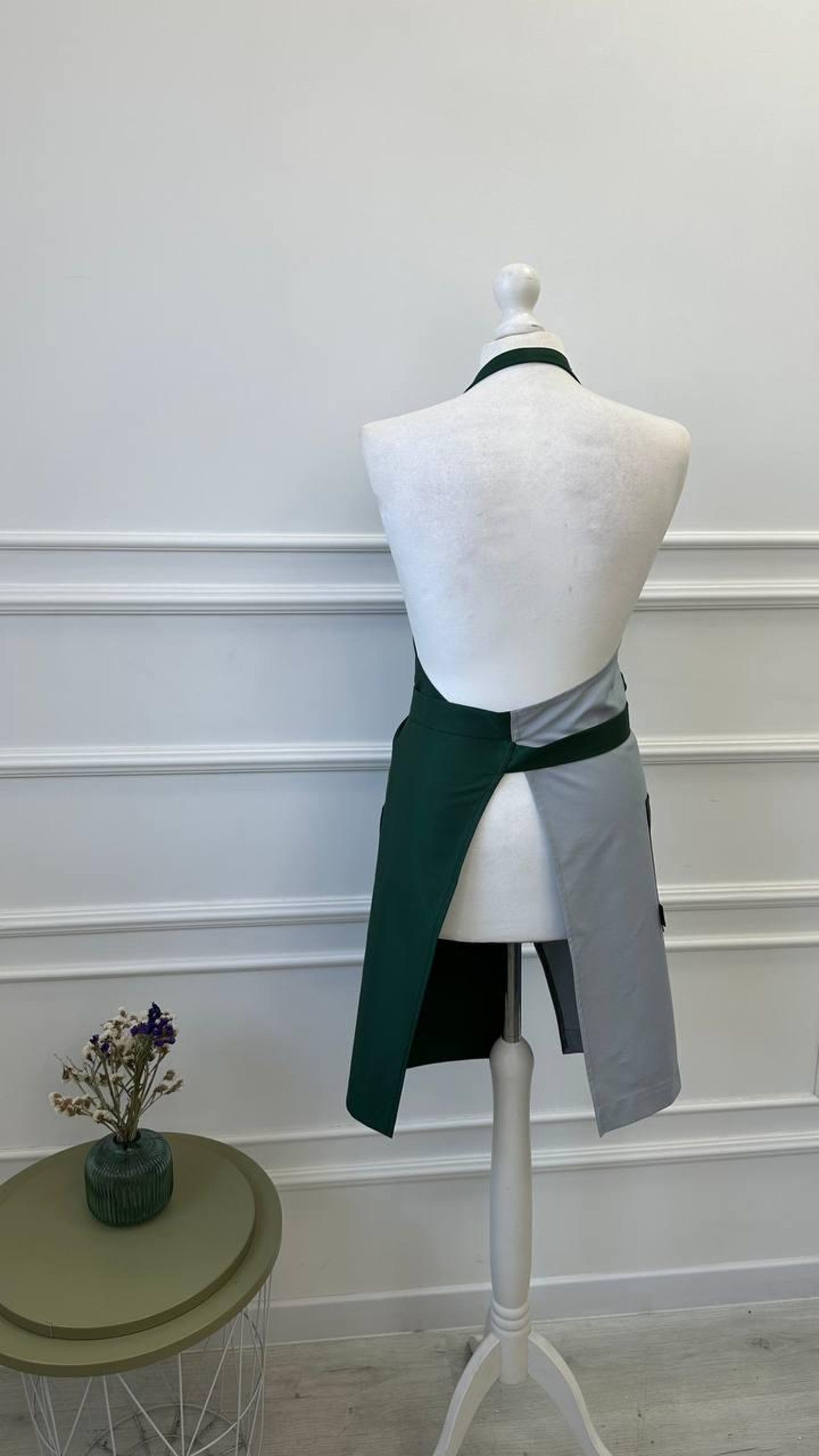 Custom Two Colors Apron With Logo, Uniform Aprons for Small Business ...