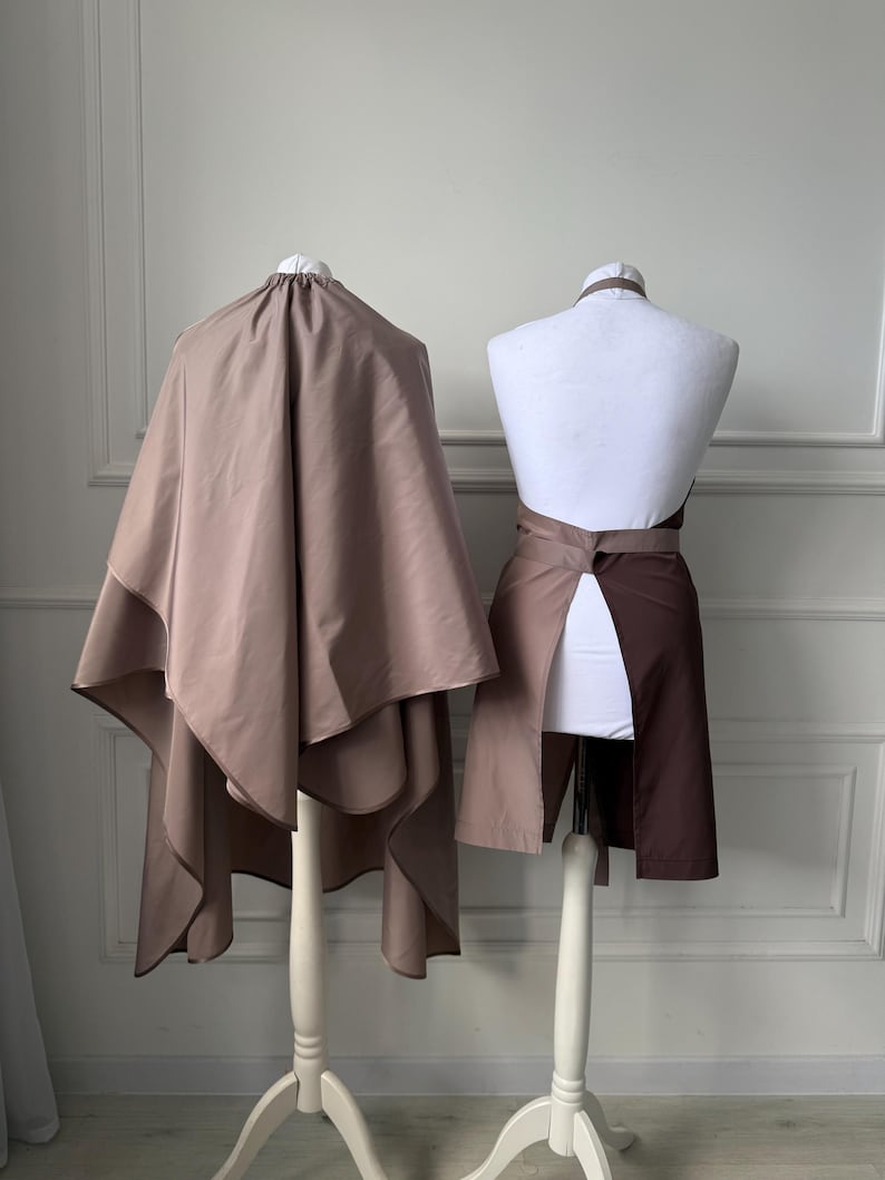 Custom Hair Stylist Cape and Apron Set, Embroidered Salon Uniform With ...