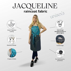 Personalized Embroidered Hairdressing Gown With Apron, Cape Hairstylist ...
