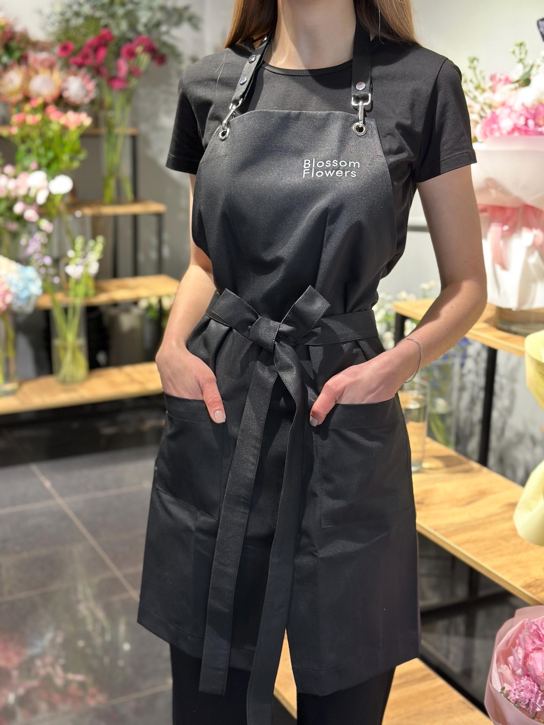 Custom Embroidered Apron, Personalized Gardening Apron, Florist Work ...