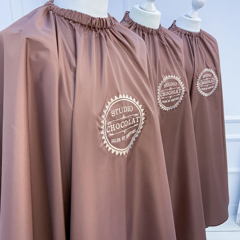 Custom Barber Cape With Embroidered Logo, Personalized Salon Cape With ...