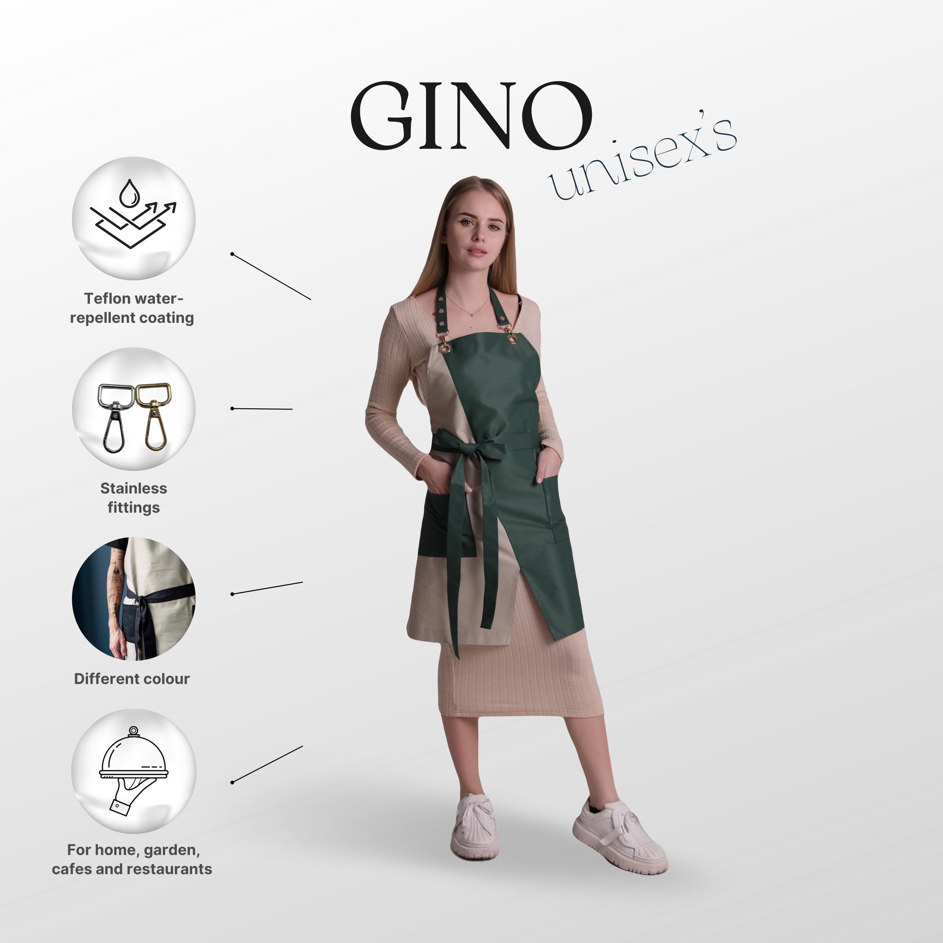 Custom Two Colors Apron With Logo, Uniform Aprons for Small Business ...