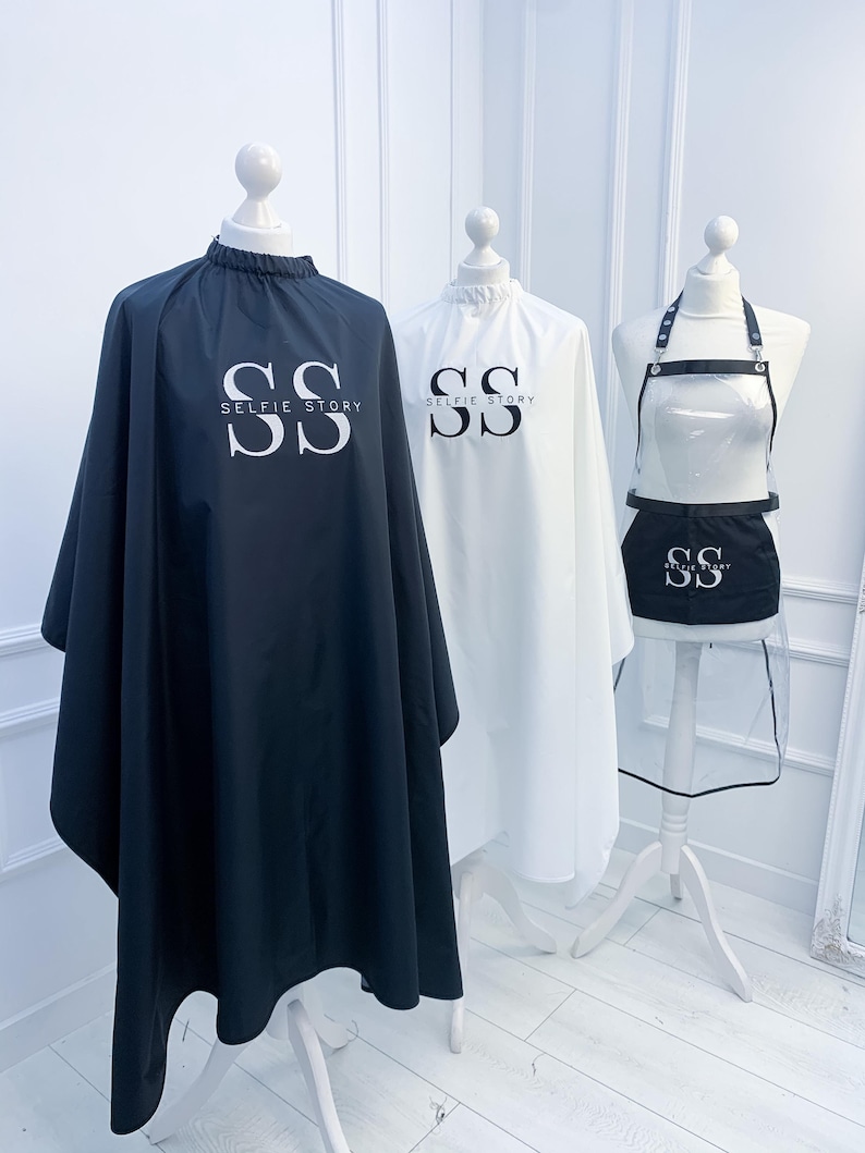 Personalised Hairdressing Gown Printed or Embroidered, Barbershop Cape ...