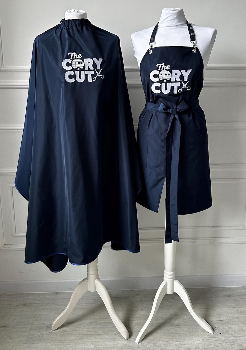 Custom Hair Stylist Apron and Cape With Logo, Personalized Salon Cape, Waterproof Salon Uniform ...