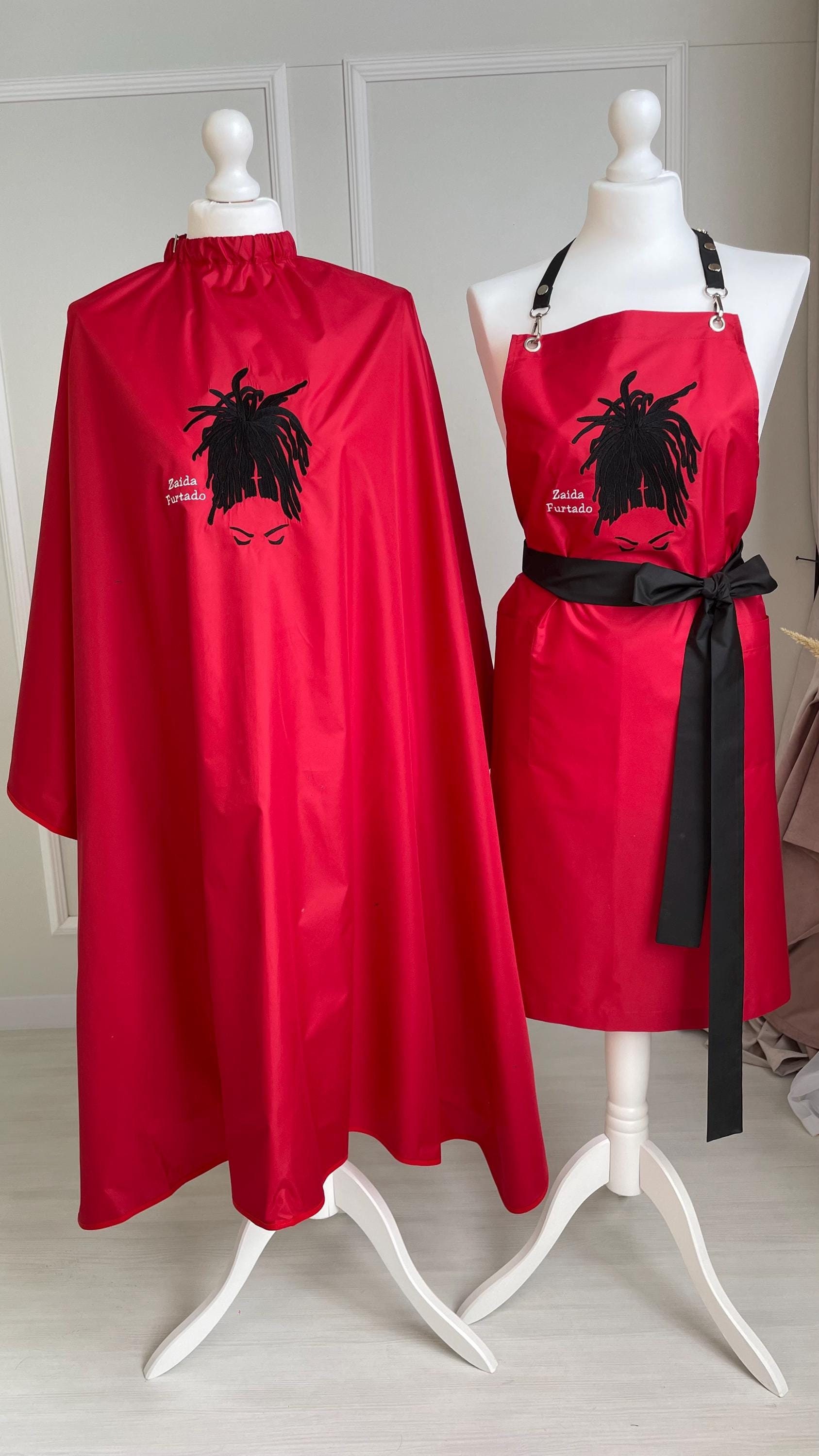 Personalised Logo Salon Cape and Apron, Barber Hairdressing Gown, Buty ...