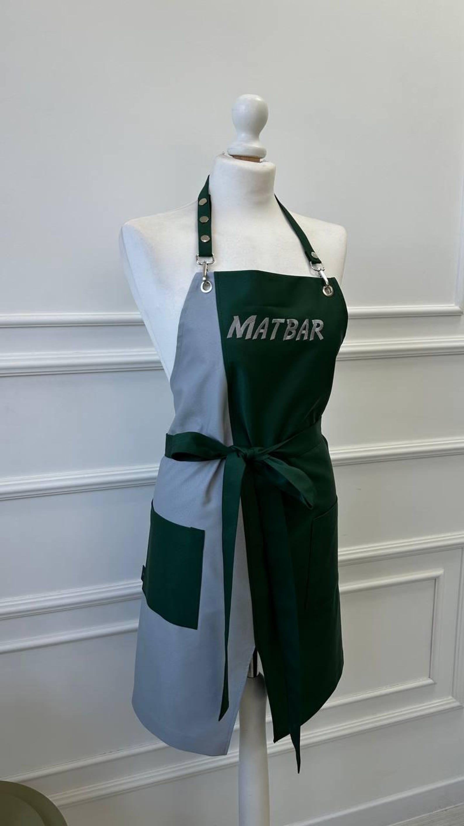 Custom Two Colors Apron With Logo, Uniform Aprons for Small Business ...