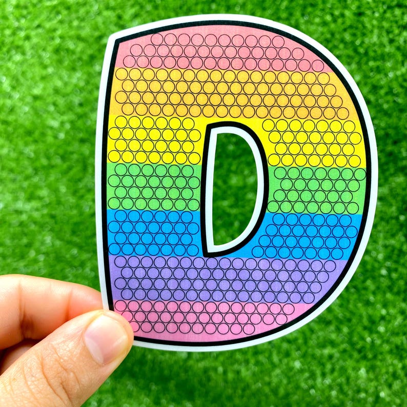 Letter D Paint by Stickers Color by Numbers Diamond Art Painting DIY ...