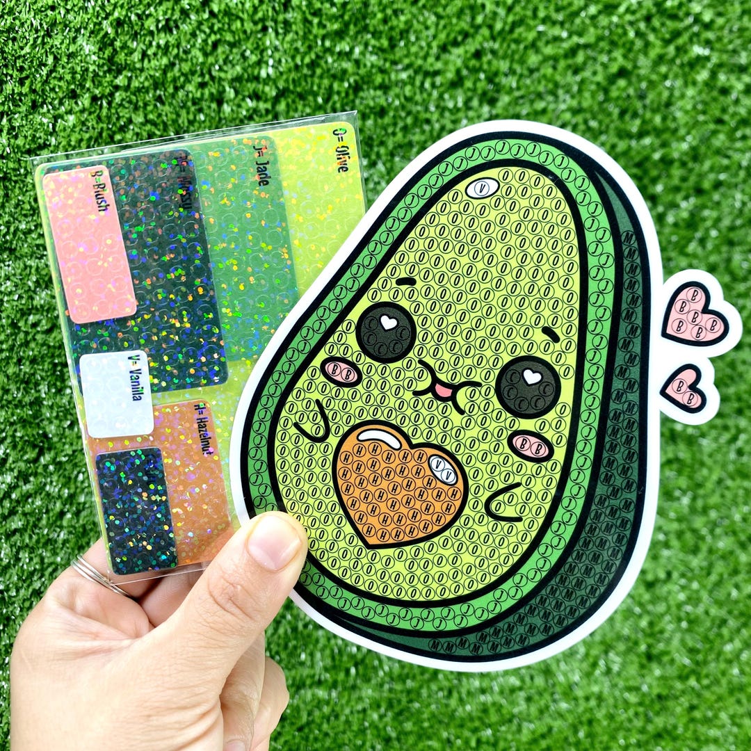 Lovocado Avocado Paint by Stickers Color by Numbers Diamond Art ...