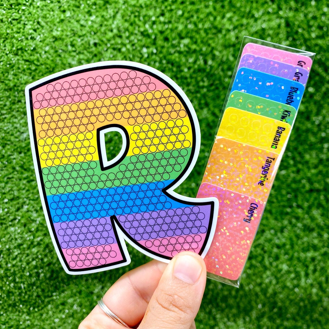 Letter R Paint by Stickers Color by Numbers Diamond Art Painting DIY ...