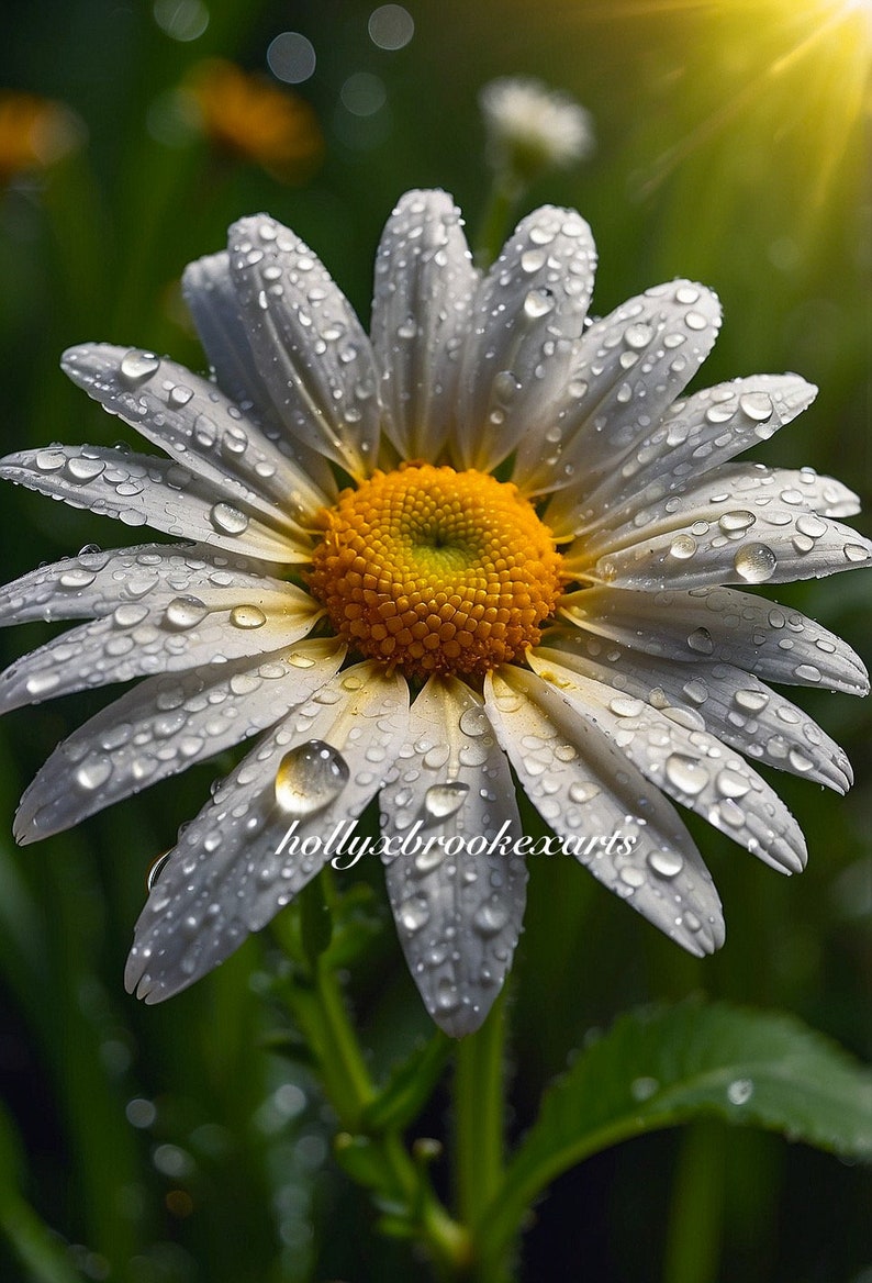 Set of 5 Daisy Floral Macro Prints High-resolution Nature Photography ...
