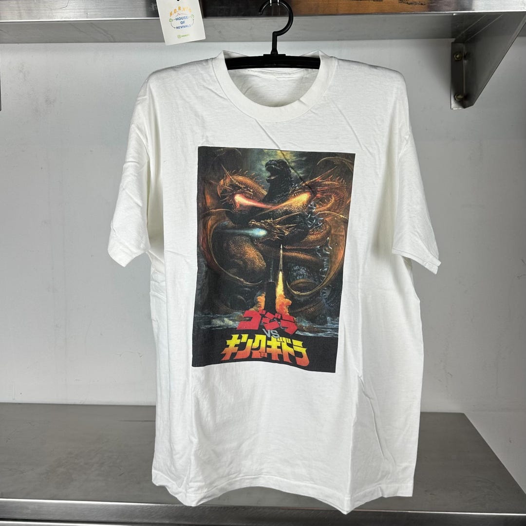Vintage 90s Godzilla VS King Ghidorah Movie Promo Single Stitch T-shirt ...