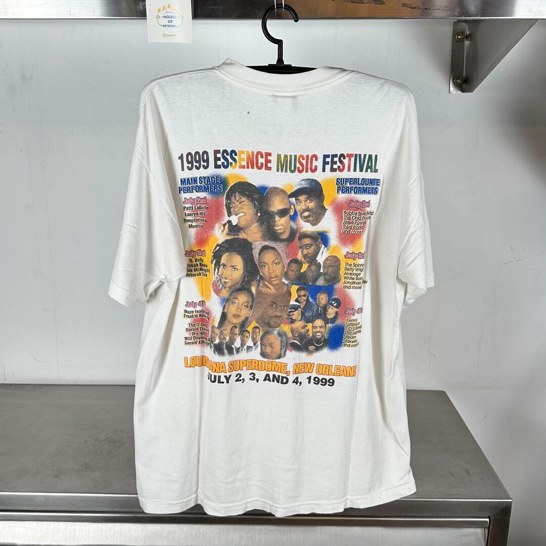 Vintage 1999 Essence Music Festival Promo XL Giant White T-shirt With ...