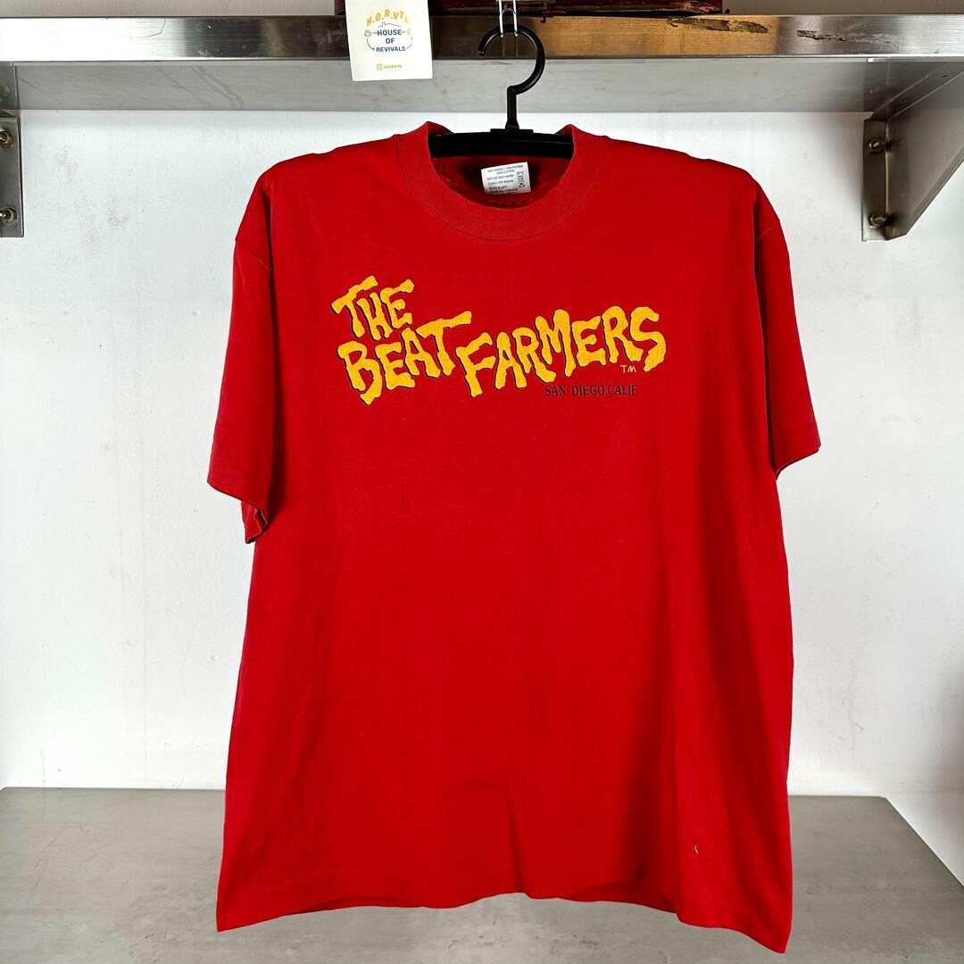 Vintage 80s the Beat Farmers Happy Boy Rock Band Single Stitch Large T ...