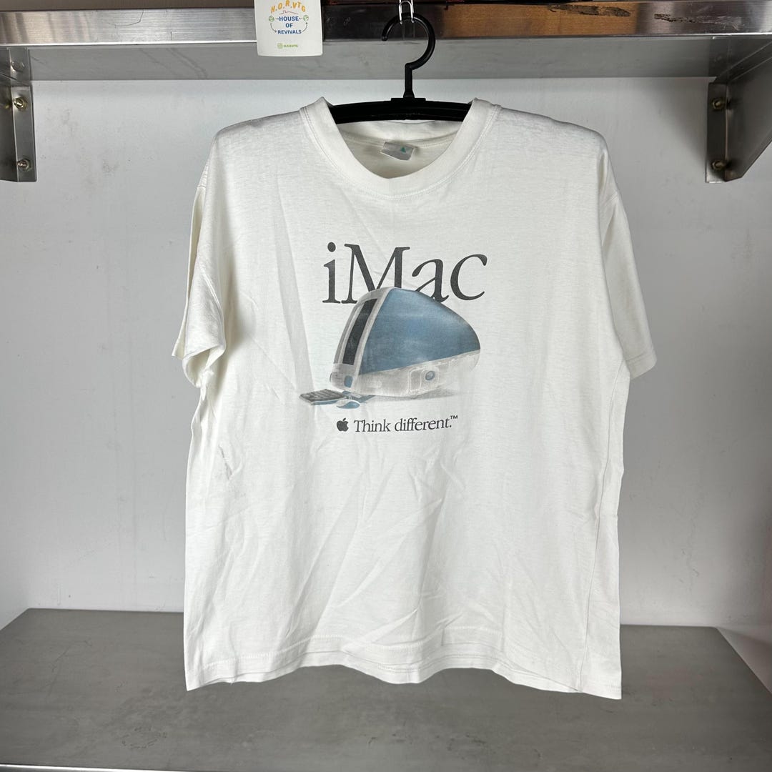 Vintage 90s Apple Imac Think Different Promo Large T-shirt, Vintage ...