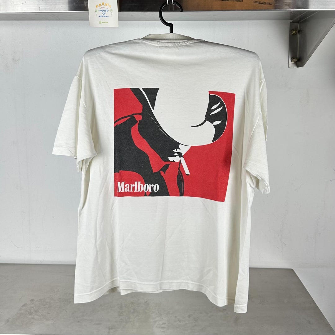 Vintage 90s Marlboro Classics Cigarettes Cowboy Promo T-shirt, Vintage ...