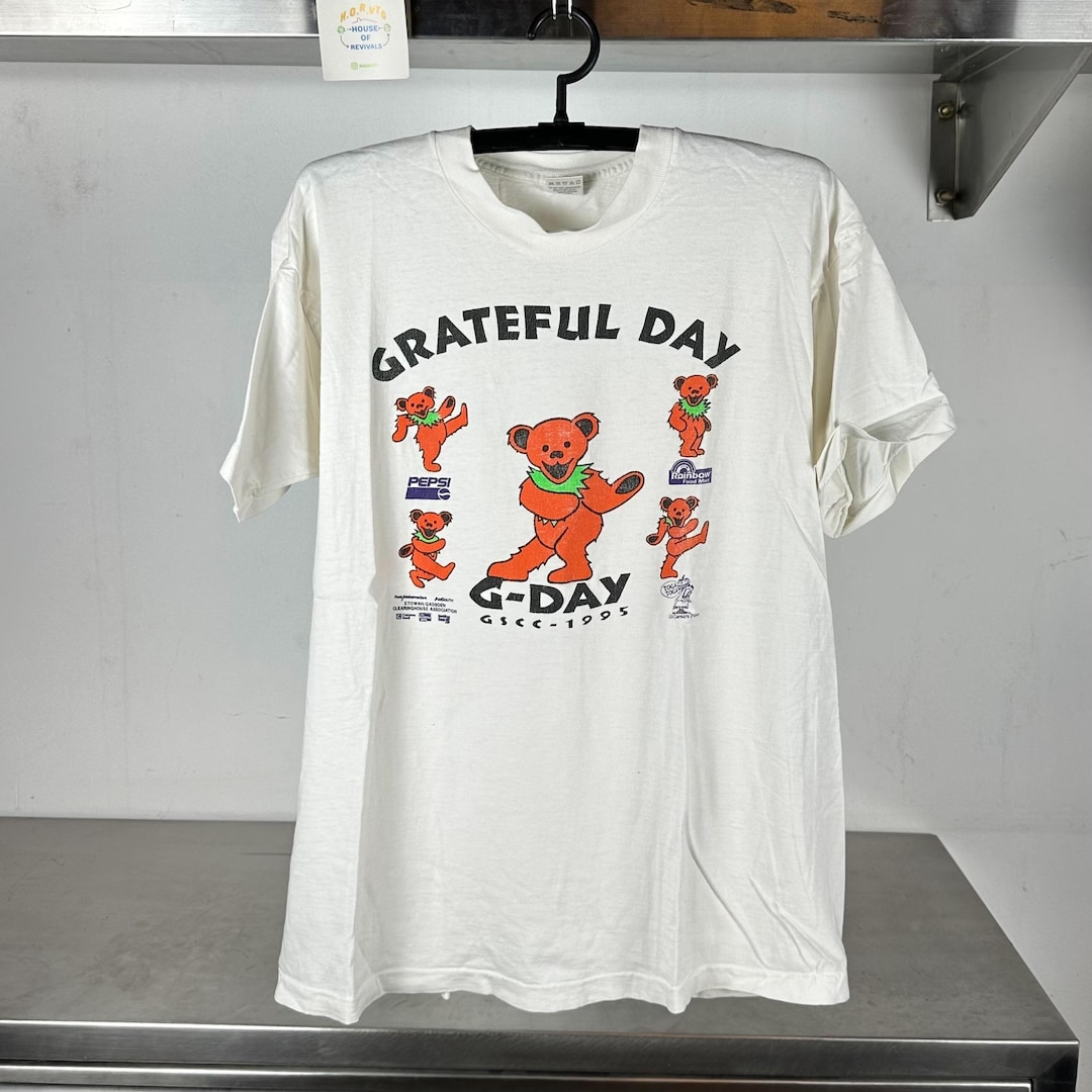 Vintage 1995 Grateful Dead Bears Grateful Day G-day Single Stitch T ...