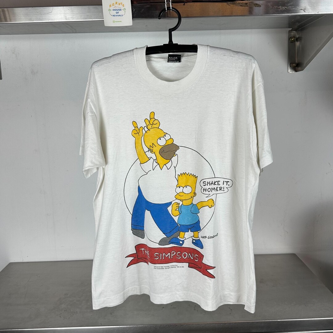 Vintage 1990 the Simpsons Shake It Homer! TV Show Matt Groening Single ...