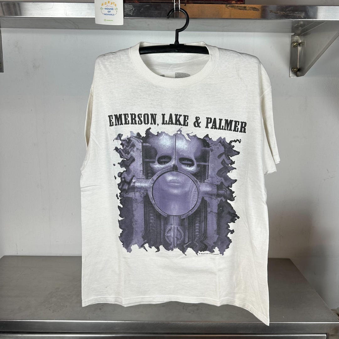 Vintage 1992 Emerson, Lake & Palmer ELP Brain Salad Surgery Rock Band T ...