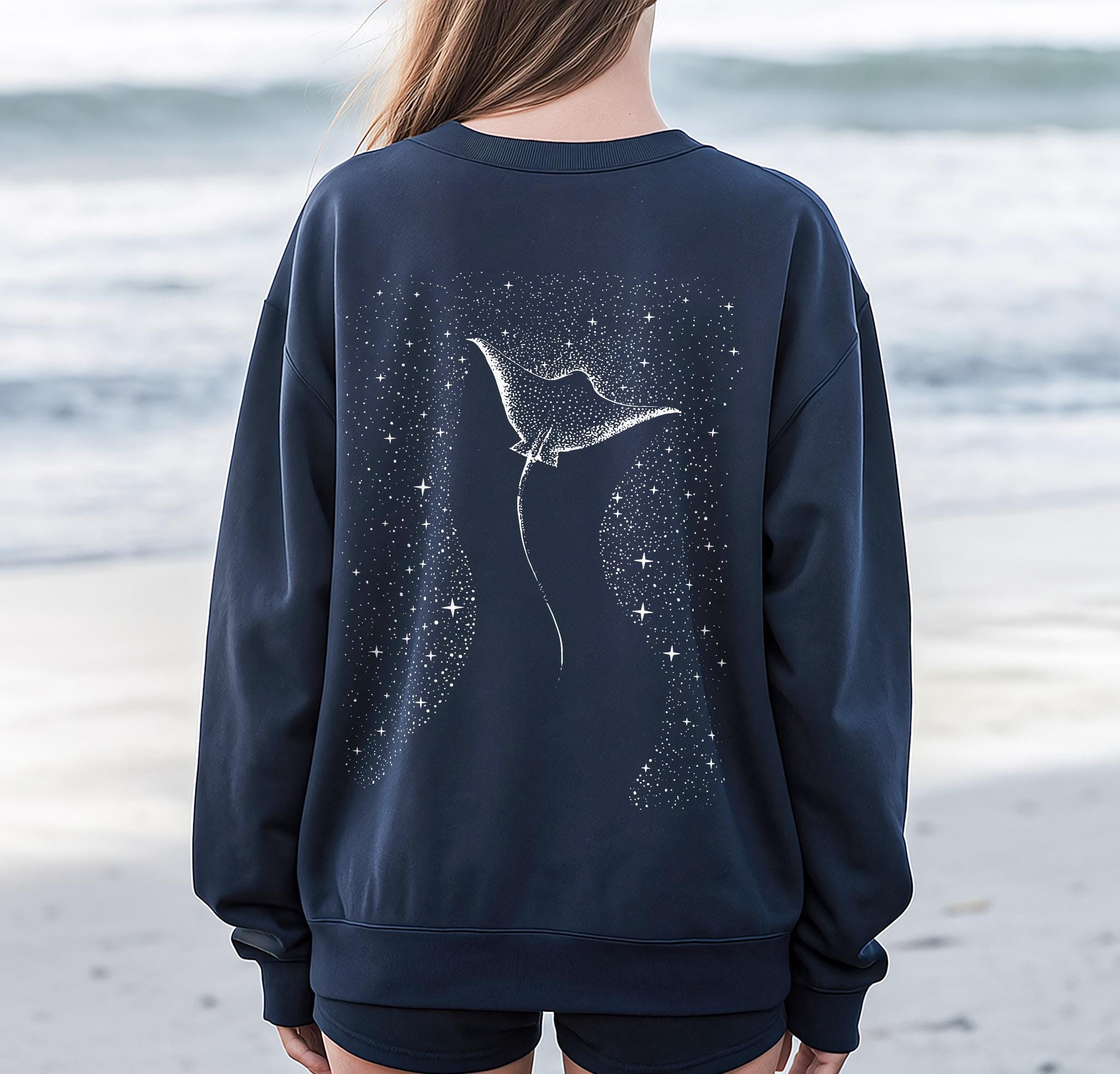 Manta Ray Hoodie, Stingray Sweatshirt for Ocean Lovers, Beachy Girl ...