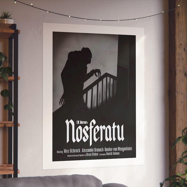 Nosferatu Vintage Horror Movie Poster | Vampire Wall Art | Classic Film ...