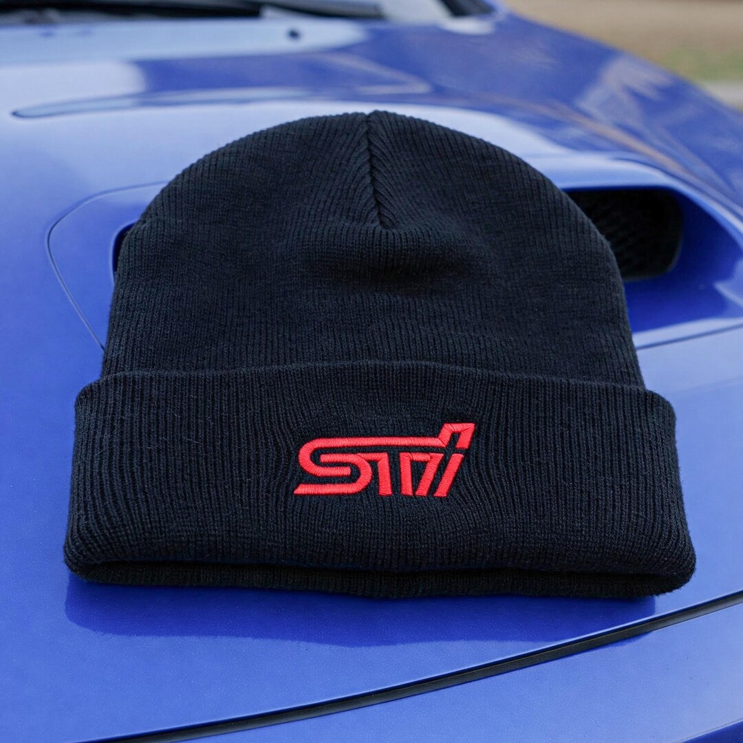 Subaru STI Beanie Embroidery STI Logo Hat Embroidered Subaru Inspired ...