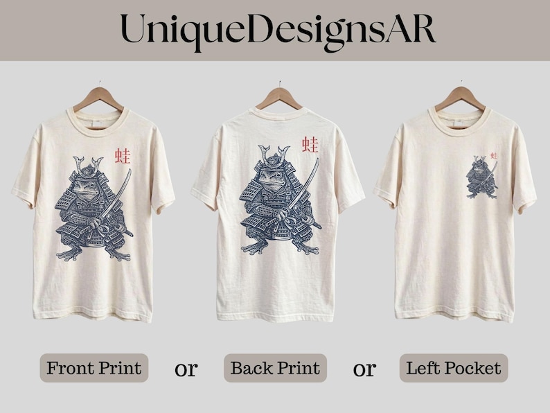Samurai Frog T Shirt Japanese Irezumi Tattoo Style Vintage Ukiyo-e Art ...