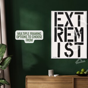 Christopher Wool Extremist Famous Art Poster Print Black White ...