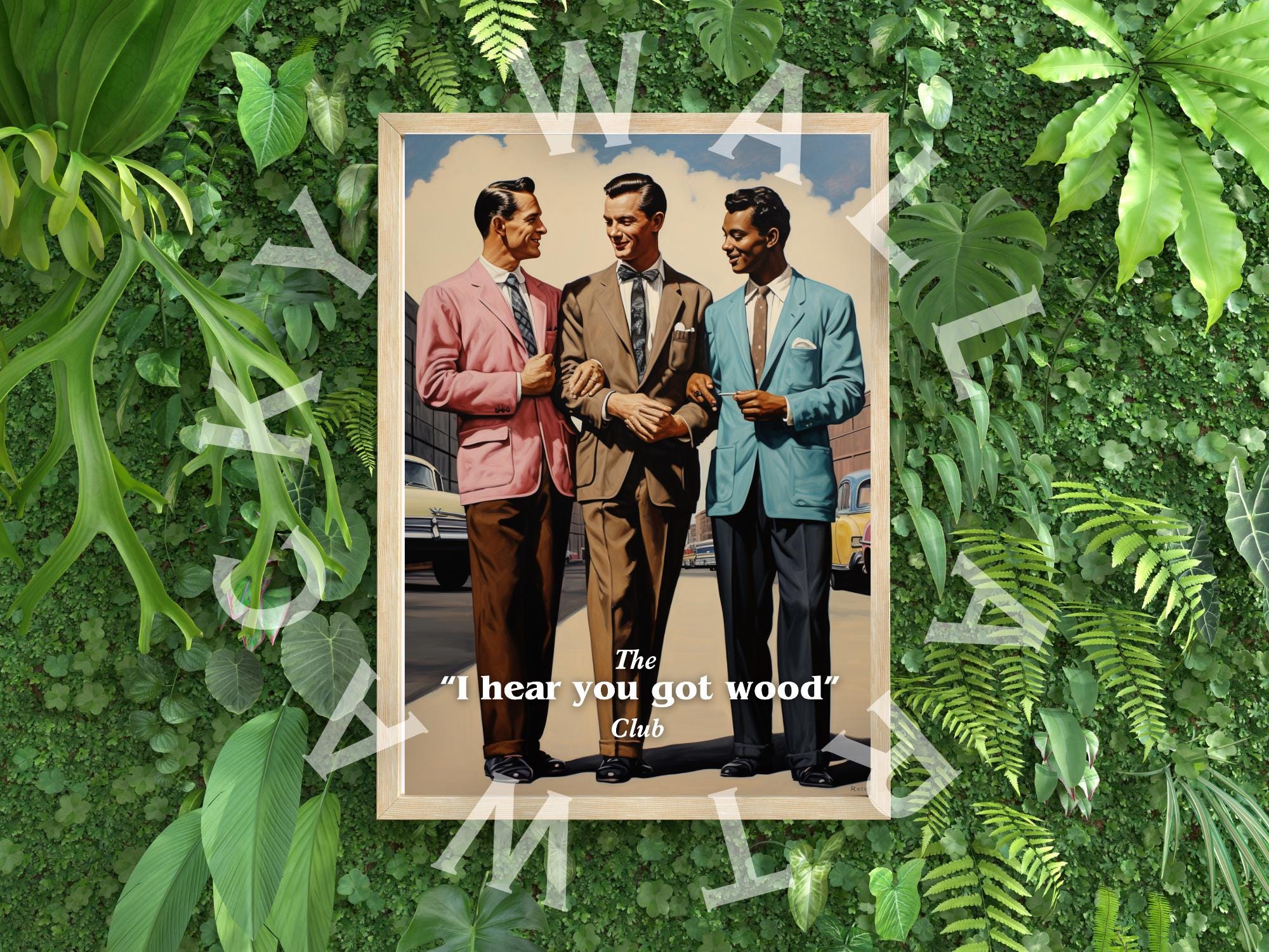 Retro Gay Man Wall Art Poster Print, Framed or Unframed, LGBTQ+ Artwork ...