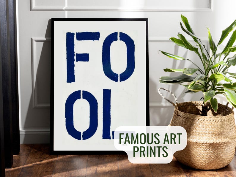 Christopher Wool Fool Famous Art Poster Print Black White Background ...