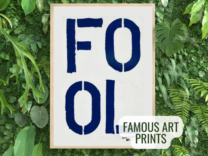 Christopher Wool Fool Famous Art Poster Print Black White Background ...