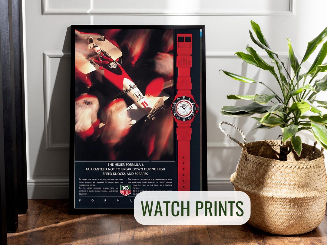 Vintage Red Watch Advertisement Poster Print A0 A1 A2 A3 A4 Canvas ...