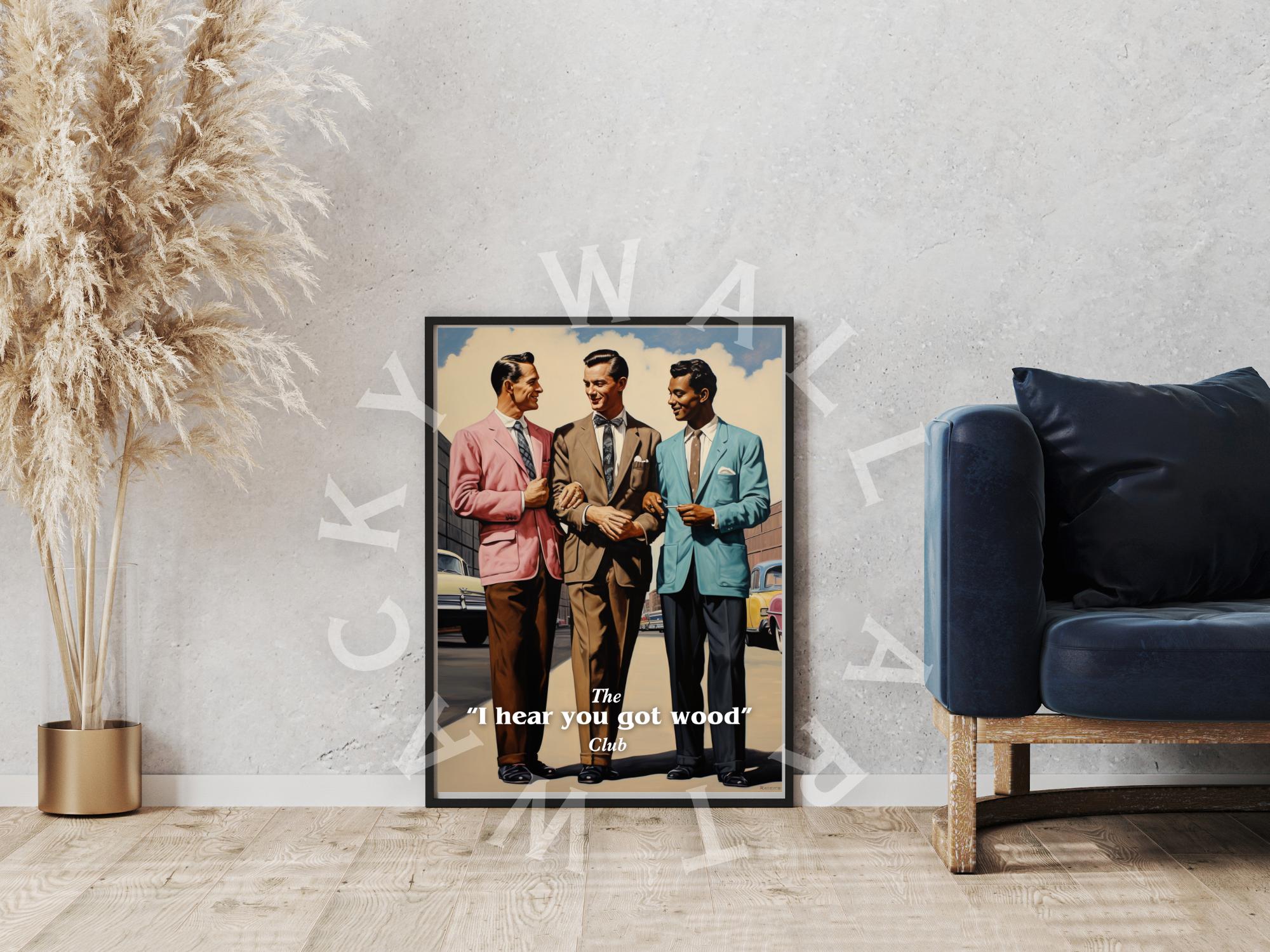 Retro Gay Man Wall Art Poster Print, Framed or Unframed, LGBTQ+ Artwork ...