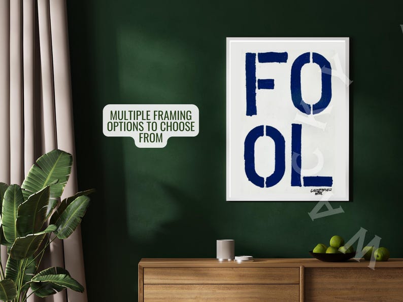 Christopher Wool Fool Famous Art Poster Print Black White Background ...