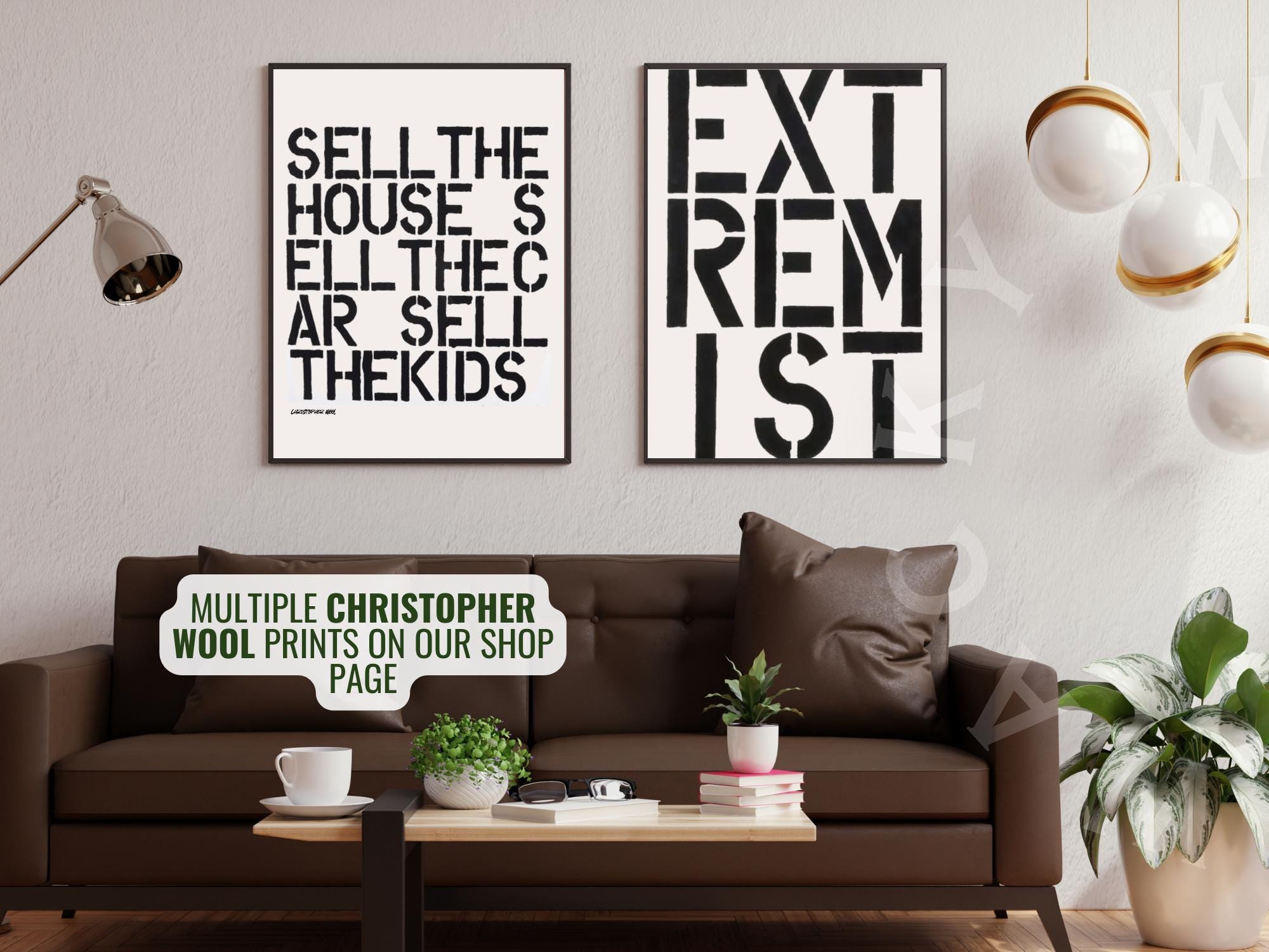 Christopher Wool Extremist Famous Art Poster Print - Black White ...