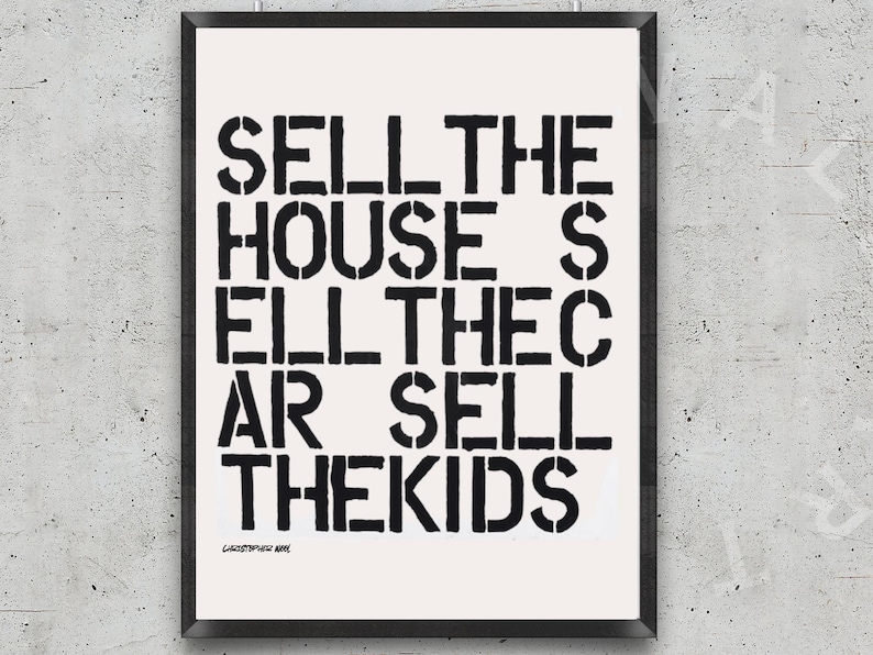 Christopher Wool Extremist Famous Art Poster Print - Black White ...