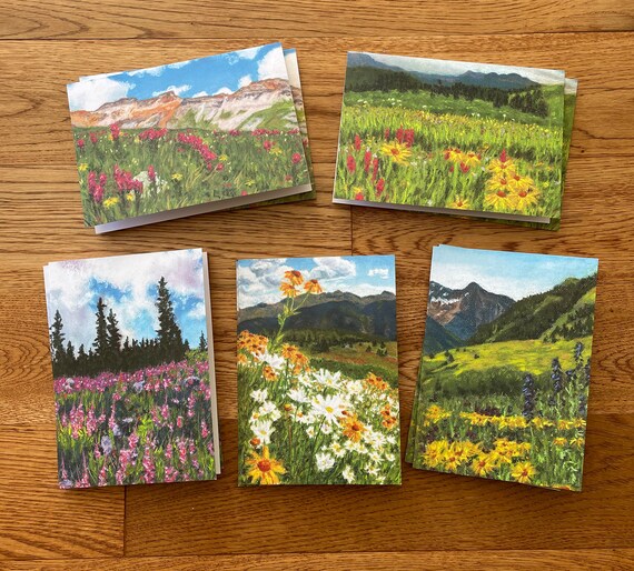 10 Wildflowers Note Cards | Etsy