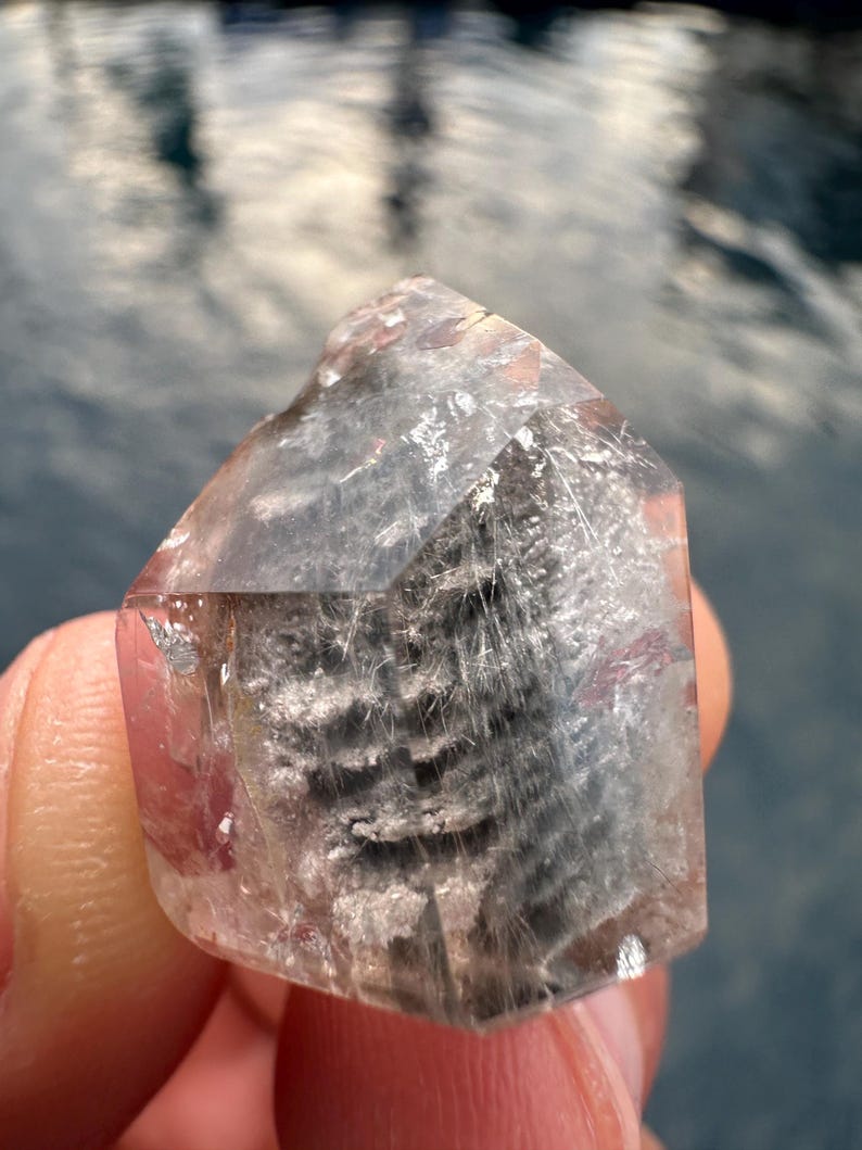 Brazilian Inclusion Quartz, Amphibole + Hematite, High Grade Polish ...