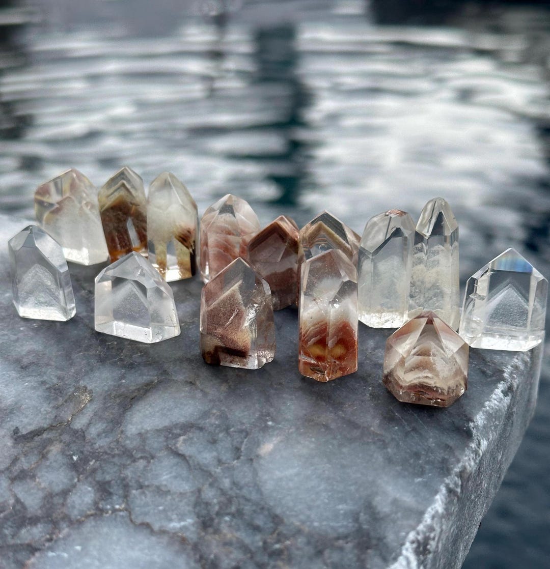 Polished Brazilian Phantom Inclusion Quartz, Mini Points, 7-10g, High ...