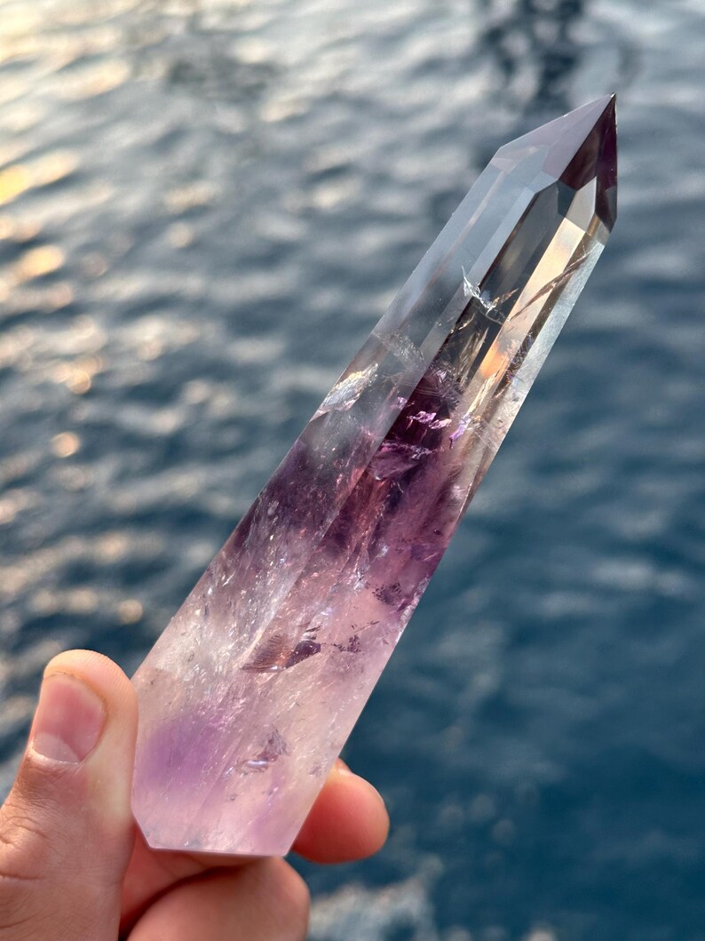 Brazilian Amethyst Phantom Obelisk, High Grade Polished Crystal ...